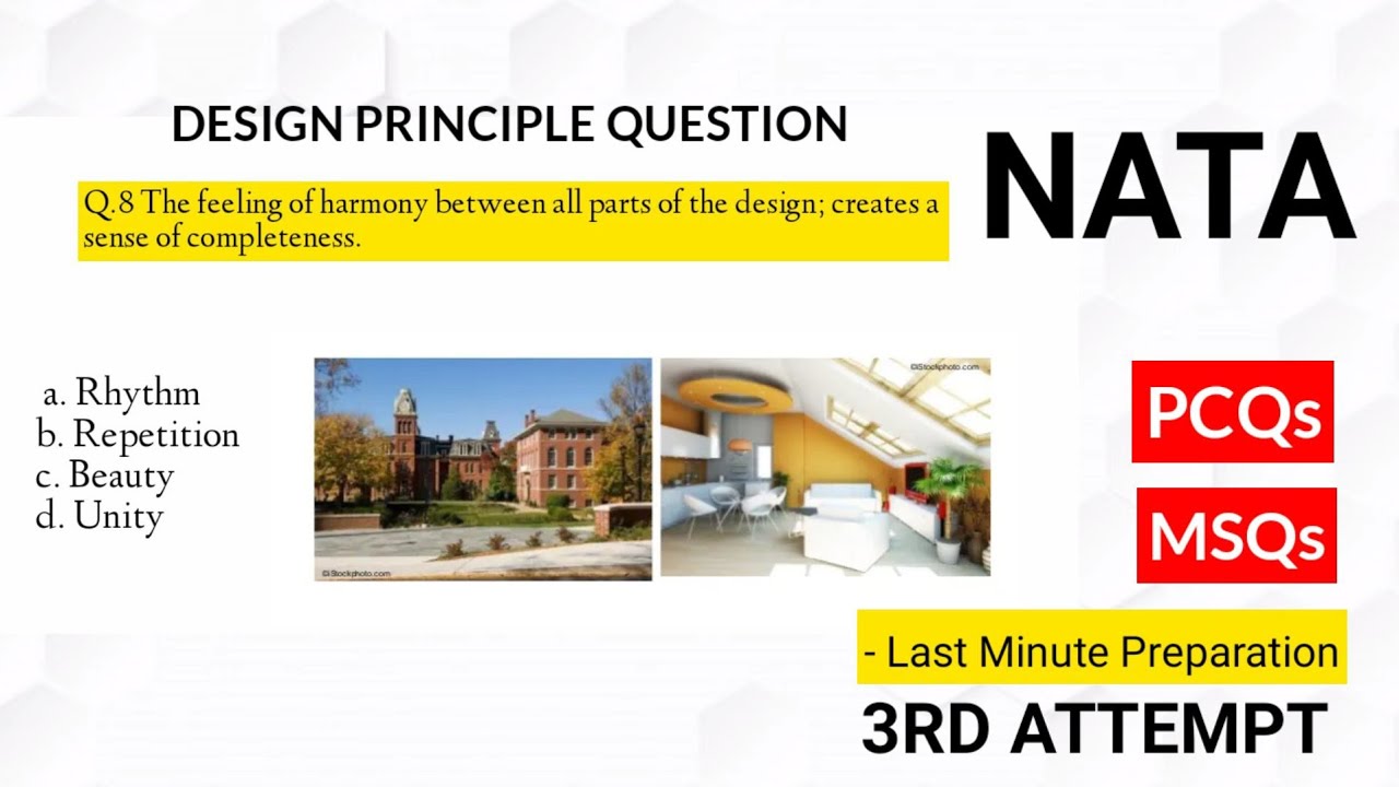 NATA 2021 | Design Principle Mock test | Part -2 | NATA Preparation ...