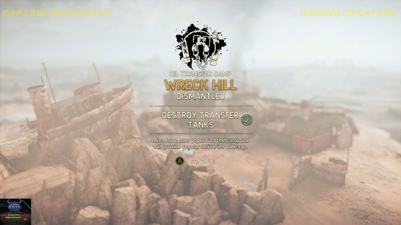 Mad Max - Wreck Hill Transfer Tank Camp - Walk Through guide - YouTube