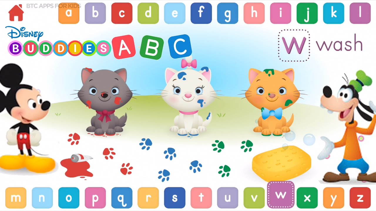 Disney Buddies ABCs - Flashcard learning - YouTube