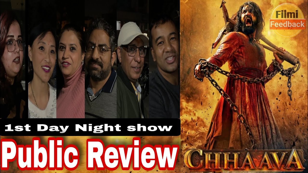 1st day night show Chhava movie Public review | Chhava public review ...
