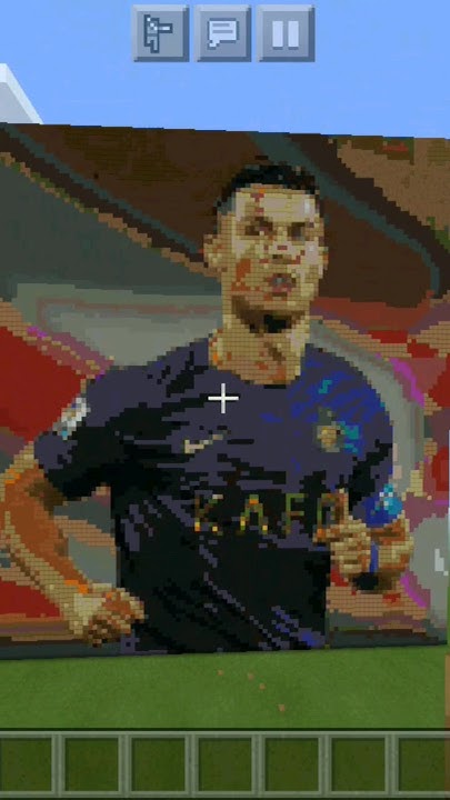I Build Cristiano Ronaldo in minecraft #shorts #viral #shortsfeed # ...