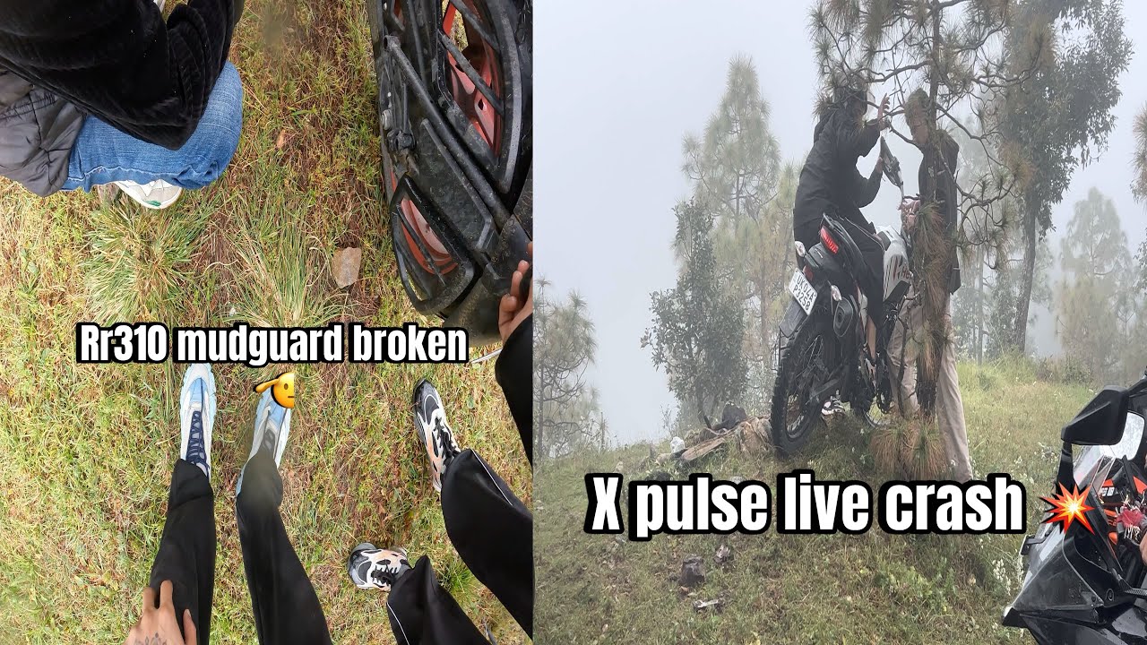 RR310 mudguard broken 🫡|||xpulse200 live crash 💥 ||| hyper ride.. - YouTube