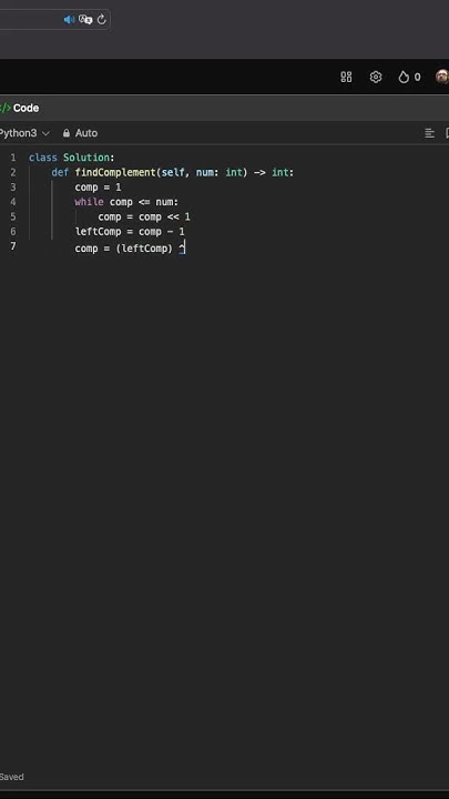 Leetcode 476 Number Complement Leetcodechallenge Python Leetcode 1402