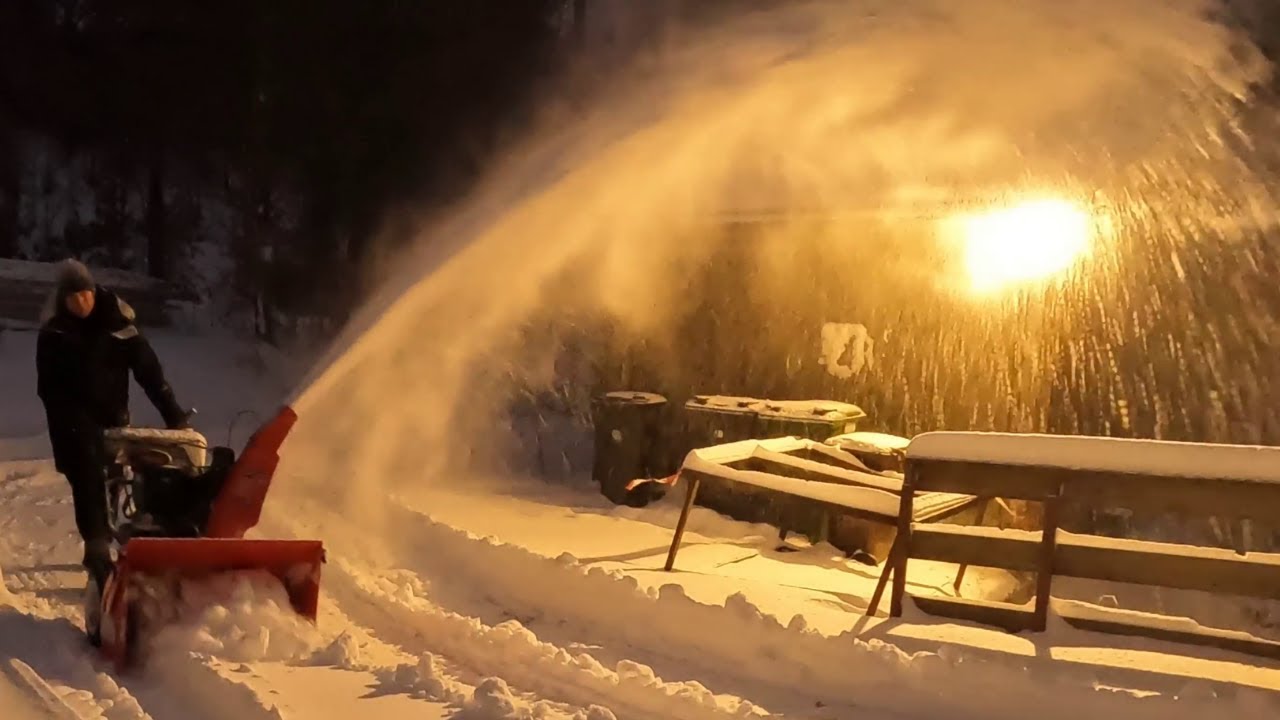 Monster Snow Blower in Action! Ariens Hydro Pro 32 vs. Deep Snow - YouTube