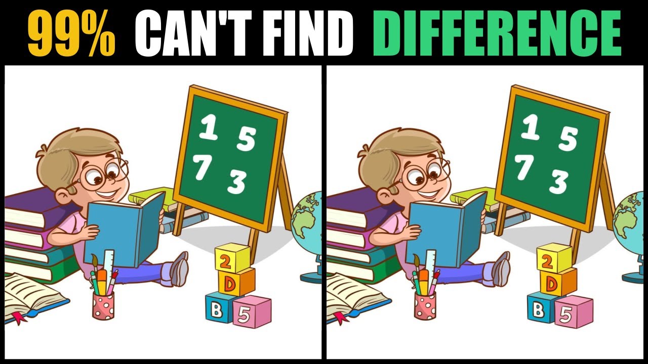 Spot The Difference : IQ 130+ Required [ Find The Difference #9 ] - YouTube