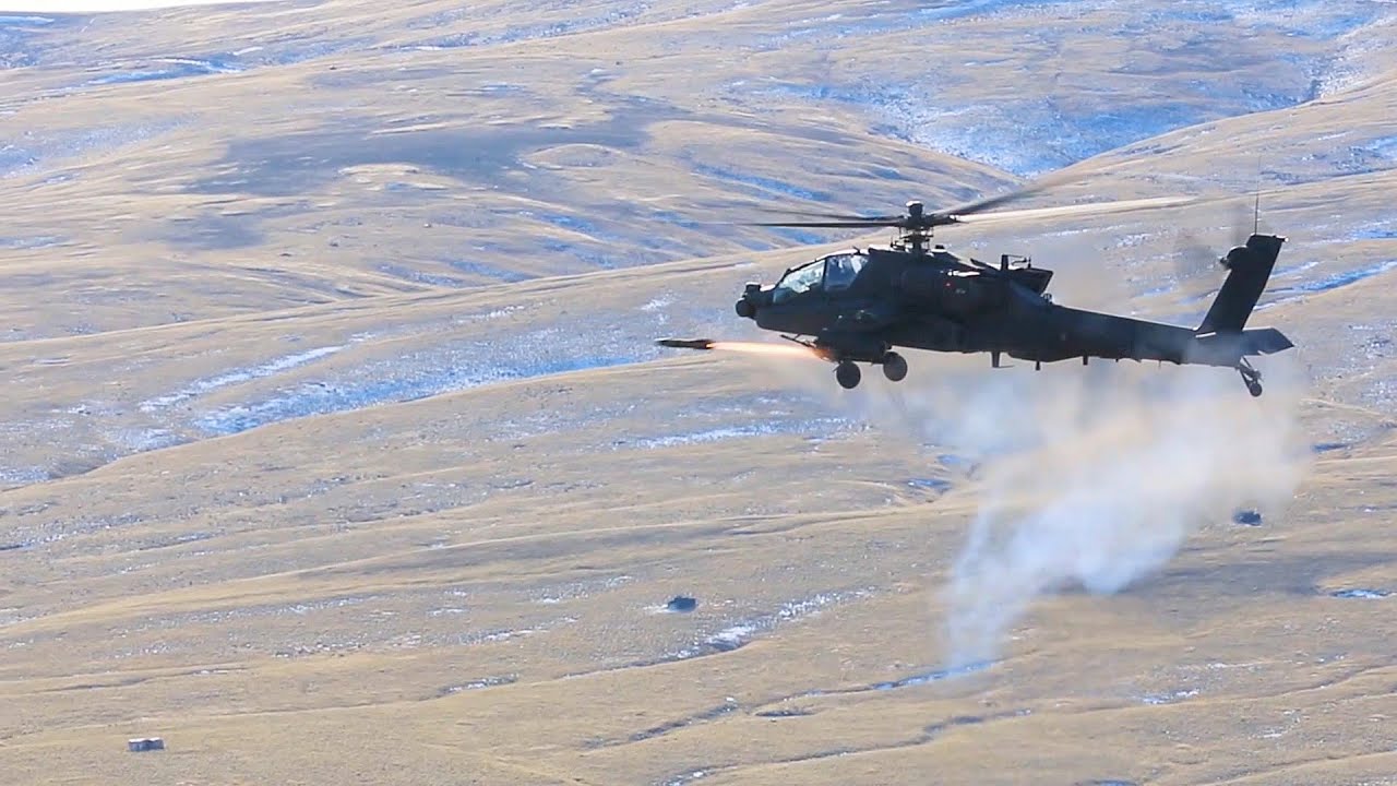 Apaches Fire Hellfire Missiles - YouTube