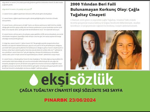 ÇAĞLA TUĞALTAY CİNAYETİ EKŞİ SÖZLÜKTE 543 SAYFA #ekşisözlük