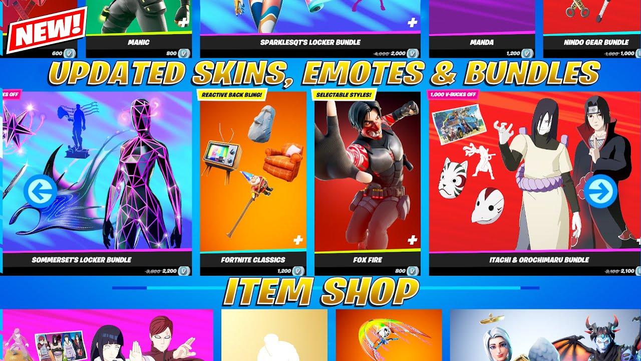 All NEW & Updated Skins, Emotes & Bundles Item Shop Preview! Fortnite ...