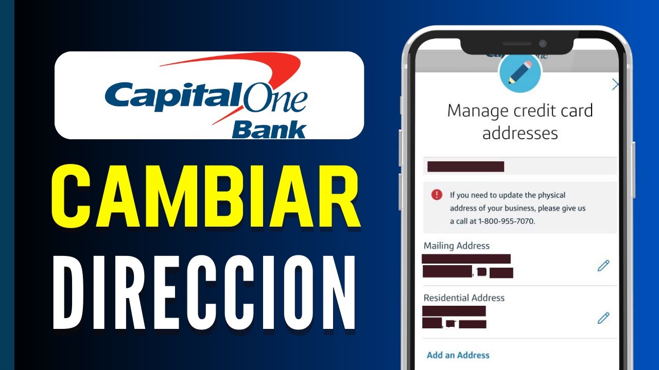 Cómo Cambiar mi Dirección en Capital One (Paso a Paso) - YouTube