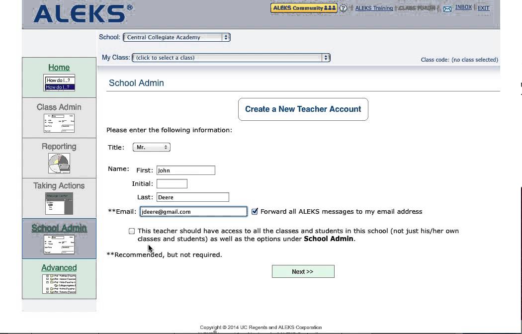 How to Create a New Teacher Account in ALEKS - YouTube