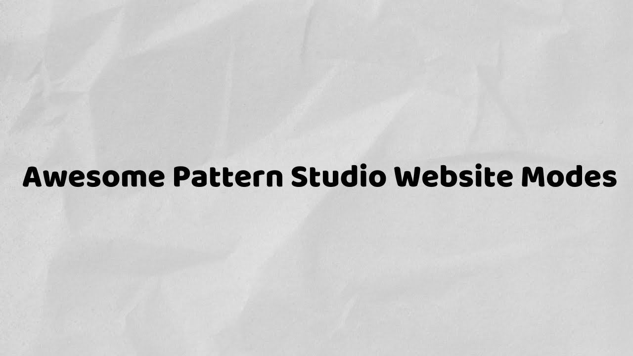 2. Awesome Pattern Studio Website Modes. Retail and Wholesale Modes - YouTube