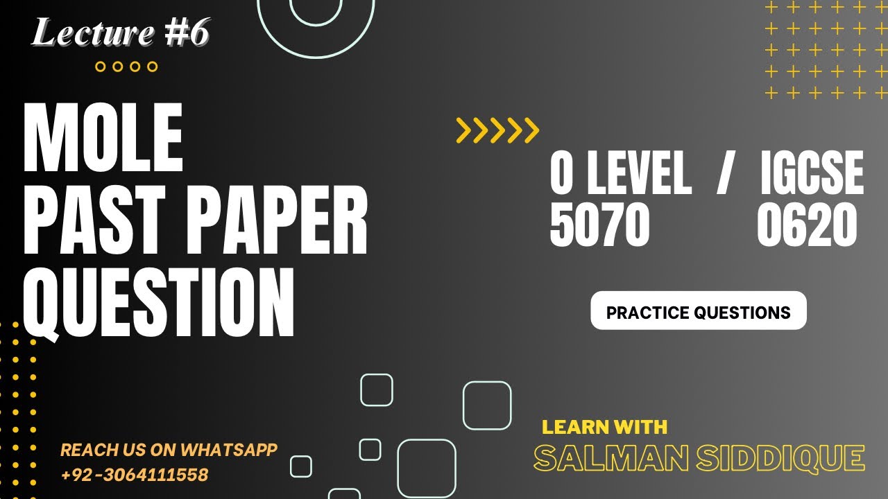 Moles Past Paper Questions IGCSE 0620 O Level 5070 YouTube moles-past-paper-questions-igcse-0620-o-level-5070-youtube