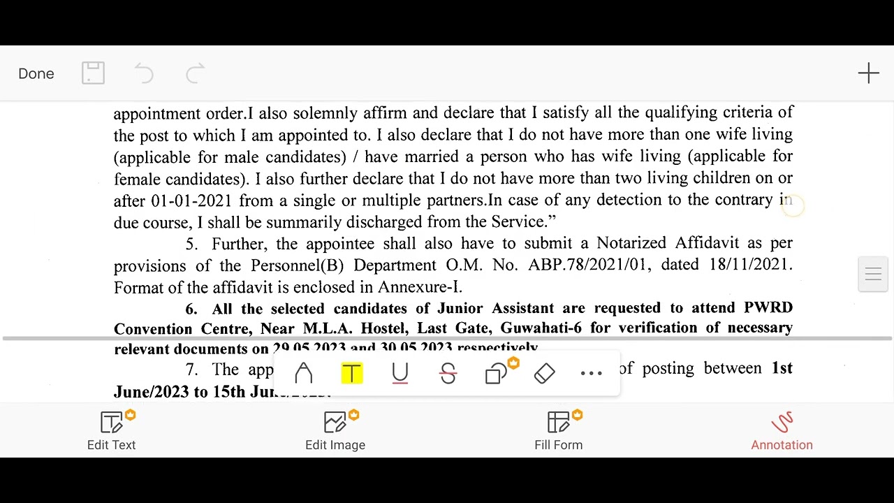 PWD ROADS II APPOINTMENT DETAILS II DOCUMENTS VERIFICATION - YouTube