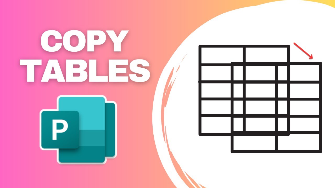 How to Copy Tables in Microsoft Publisher - YouTube