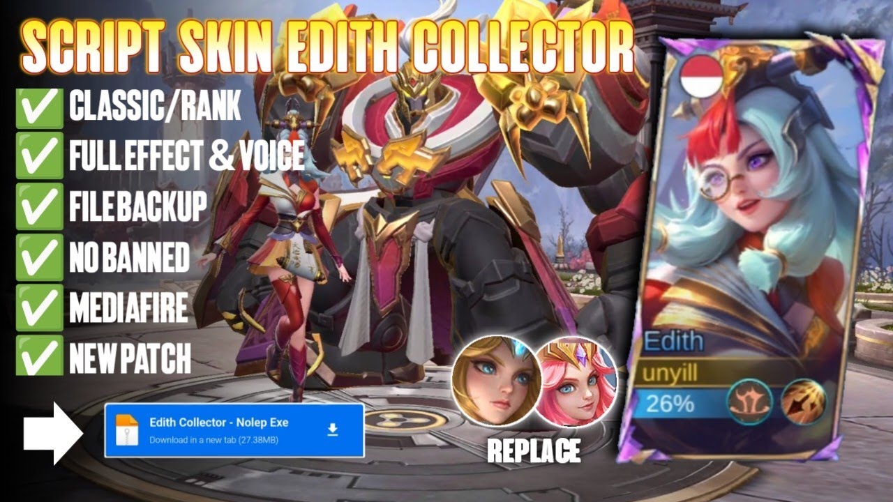 Script Skin Edith Collector Full Effect | Full Voice | New Patch - YouTube