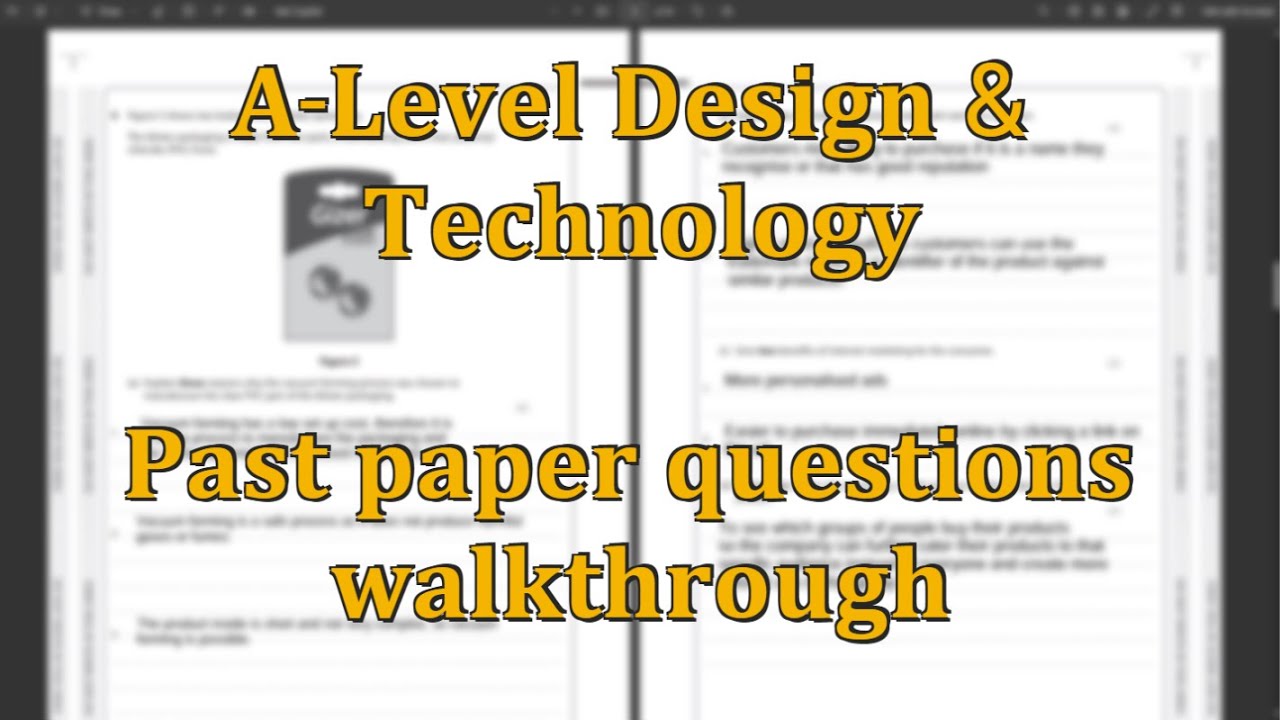 A-Level Design & Technology Revision Session 2 - YouTube
