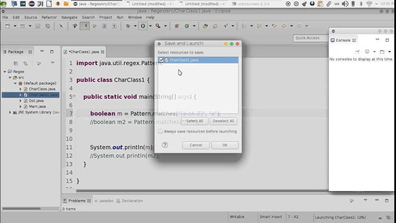 41 Java advanced RegEx Char Classes التعابير النمطية مع دوال الحروف - YouTube