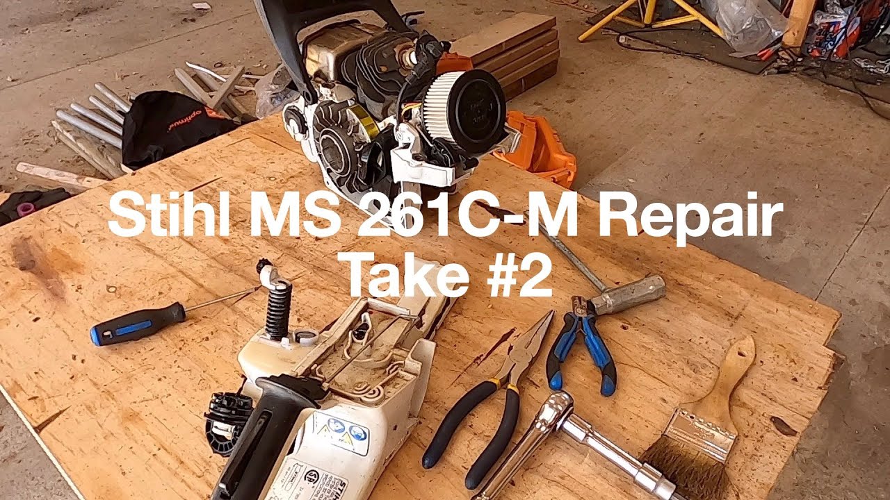 Stihl MS 261C-M Maintenance and Tank Vent Replacement - YouTube
