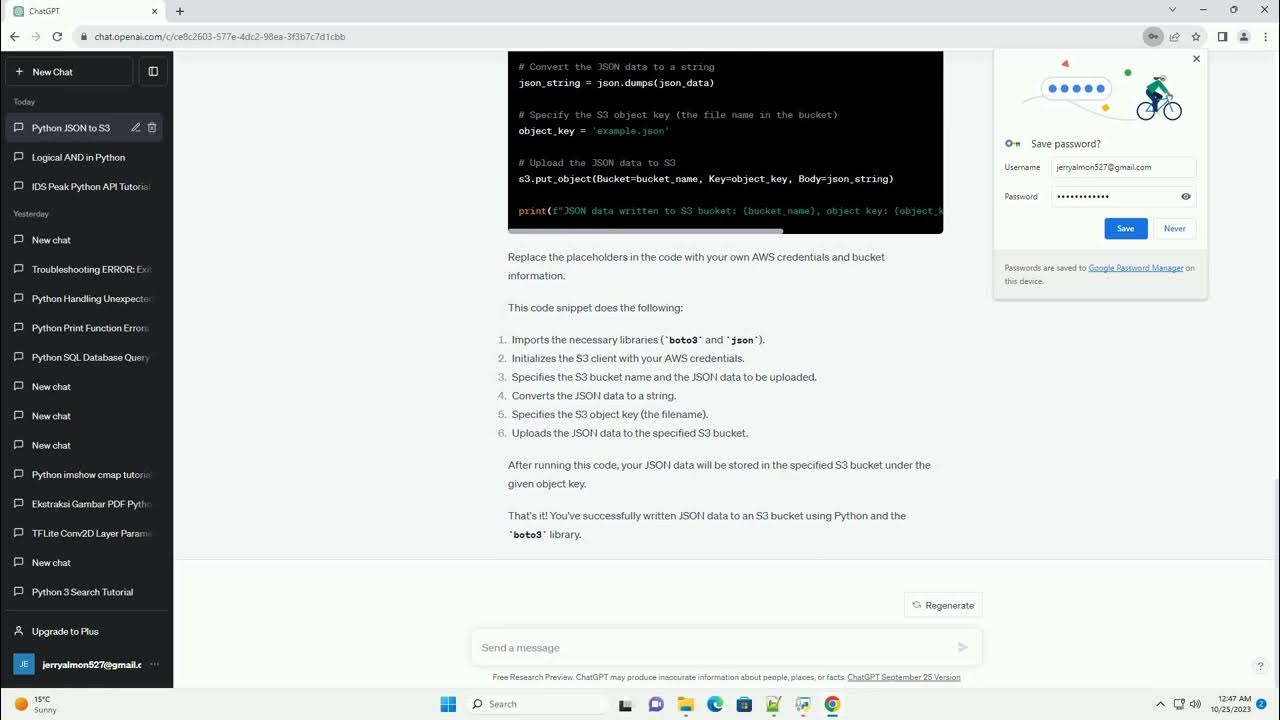 Python write JSON to S3 - YouTube