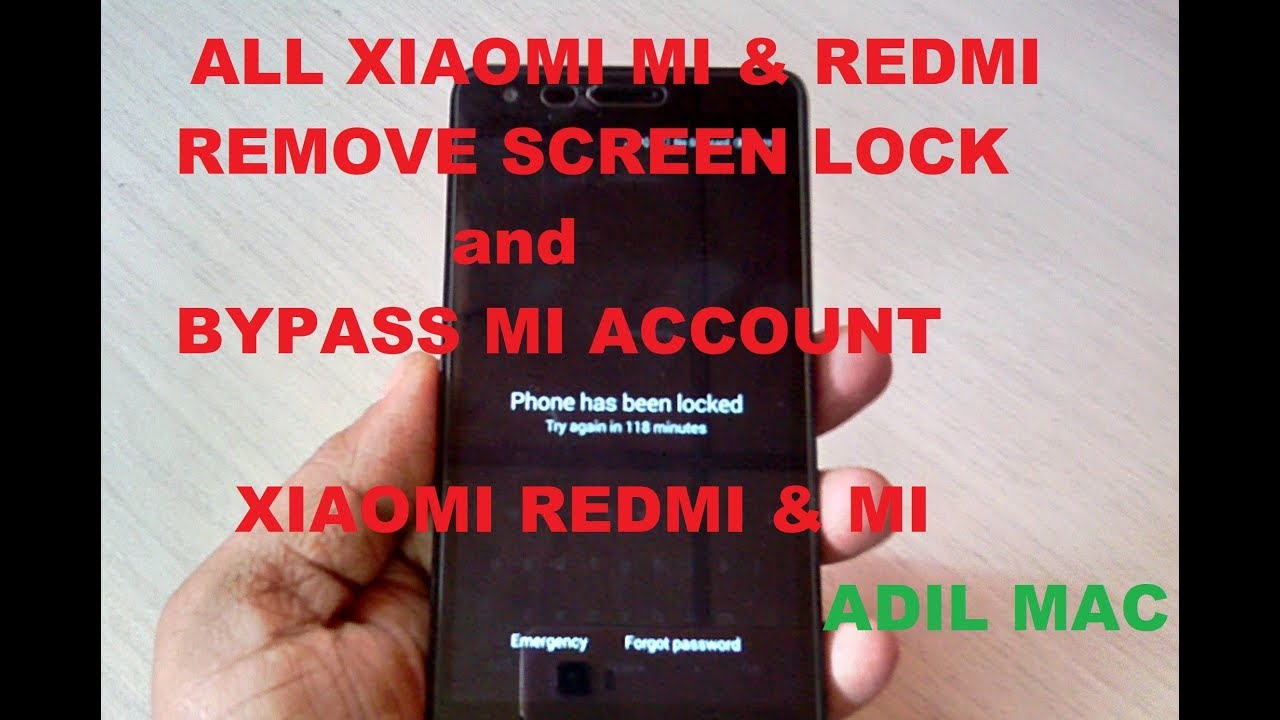 xiaomi MI skip pattern lock, screen lock and remove Mi Account MIUI 9 ...