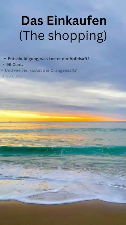 Shopping | Das Einkaufen | Practice video (Übung) | German A1 | Learn ...