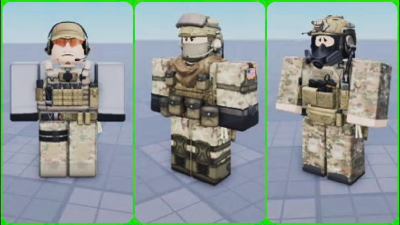 Roblox military outfits! - YouTube