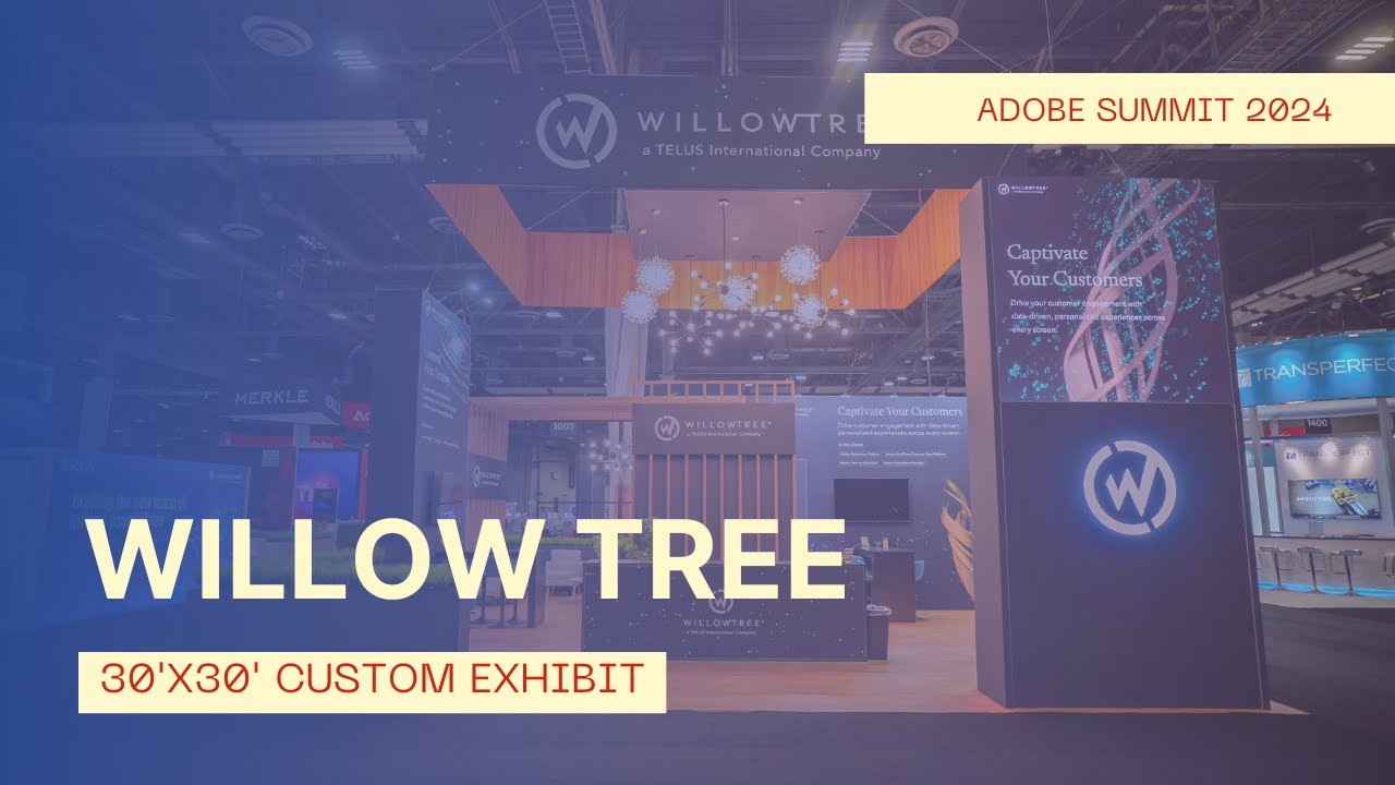 30x30 Booth Design for Willow Tree at Adobe Summit Las Vegas | Dynamic ...