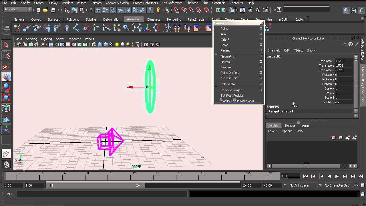 02 Aim constraint maya rigging - YouTube