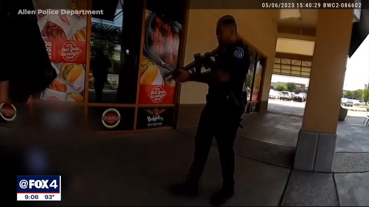 Allen Outlets Shooting: Police body camera video shows officer ...