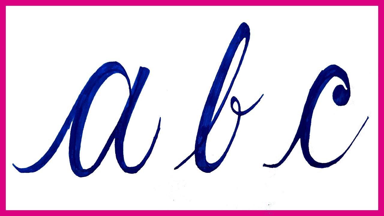 How to write a alphabet | Small cursive writing practice | A to Z ...