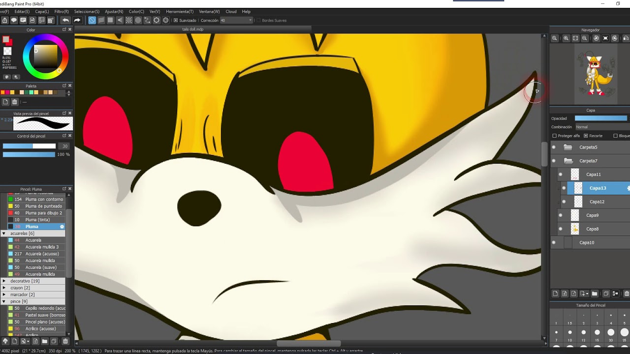 Tails Doll Speed paint - YouTube