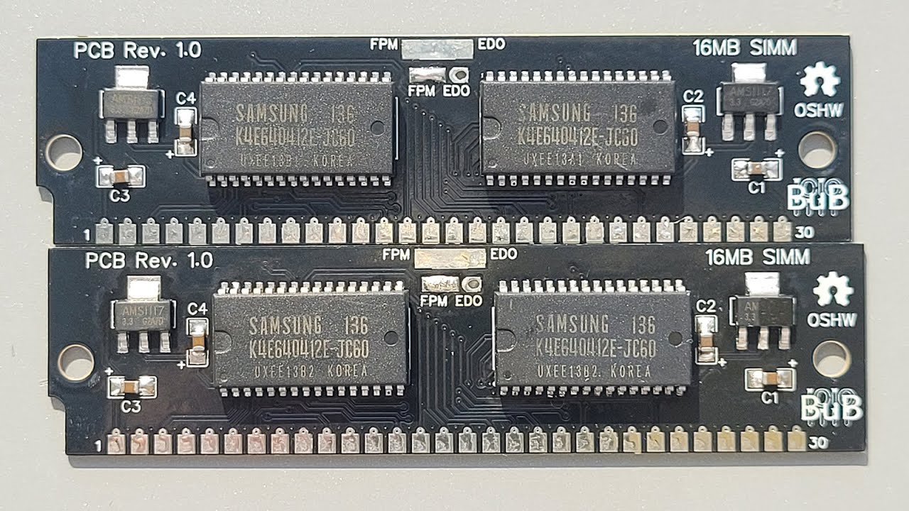 Делаем модули SIMM 30pin 16Mb на балконе - YouTube