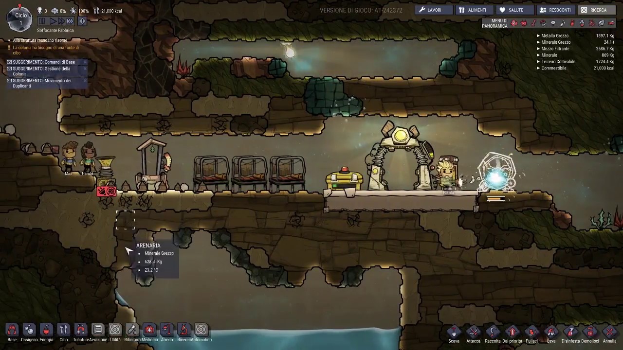 Oxygen not included Gameplay ita - YouTube