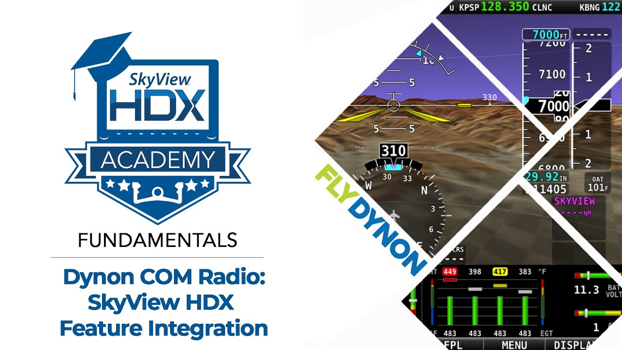 Dynon COM Radio: SkyView HDX Feature Integration | SkyView HDX Academy ...