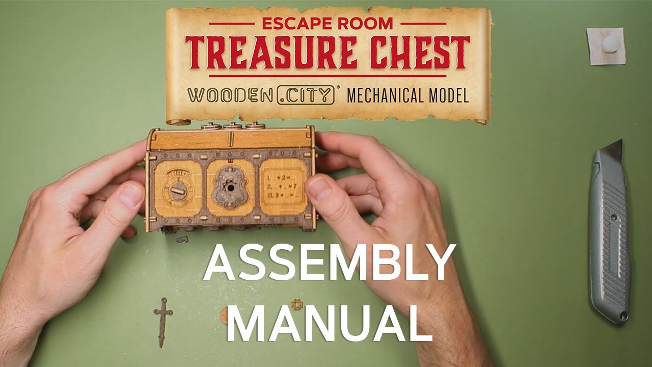Escape Room Treasure Chest assembly manual | Wooden.City - YouTube