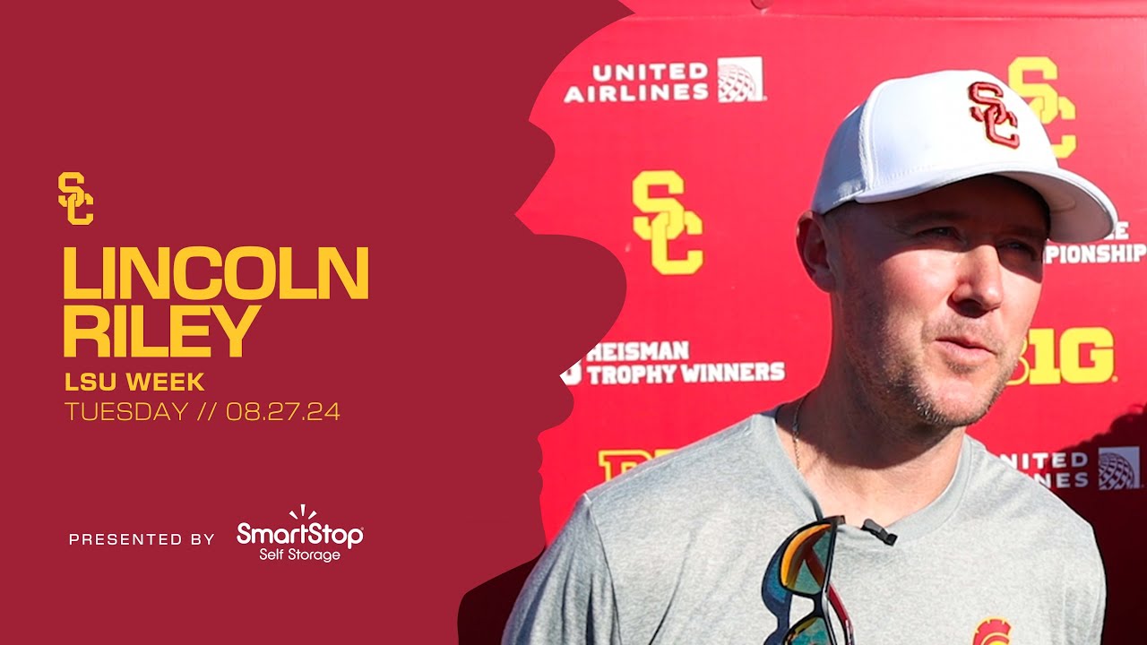 USC HC Lincoln Riley | Tuesday of LSU Week - YouTube