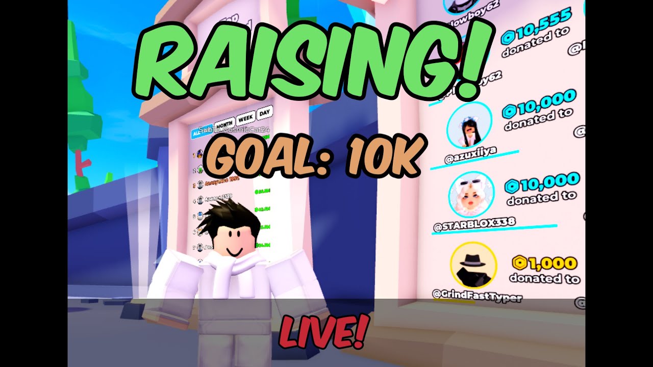 Raising Robux in PLS DONATE *Goal 10* - YouTube