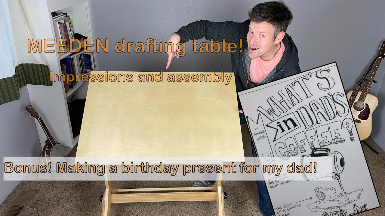 MEEDEN drafting table! Review and setup - YouTube