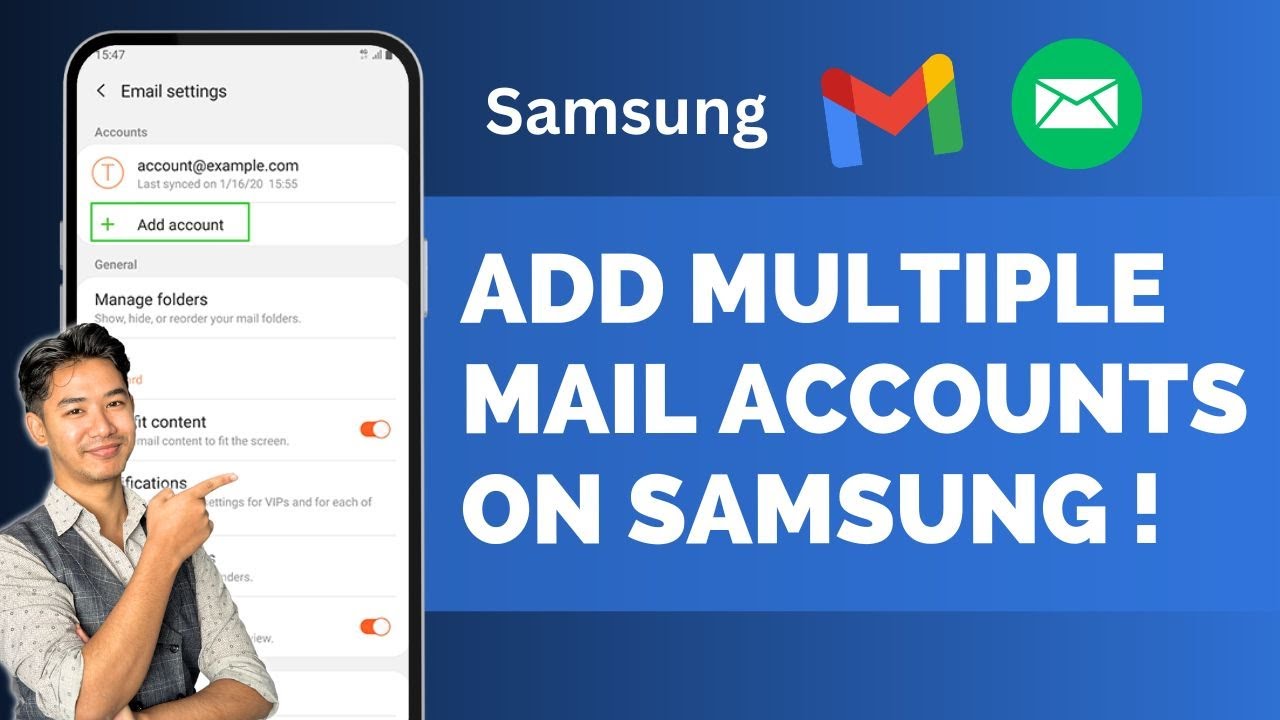 How to Add Multiple Mail Accounts on Samsung Galaxy S24 Ultra/Plus ...