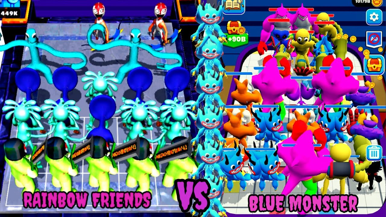 Merge Master Blue Monster vs Merge Monster Rainbow Friends Android ...