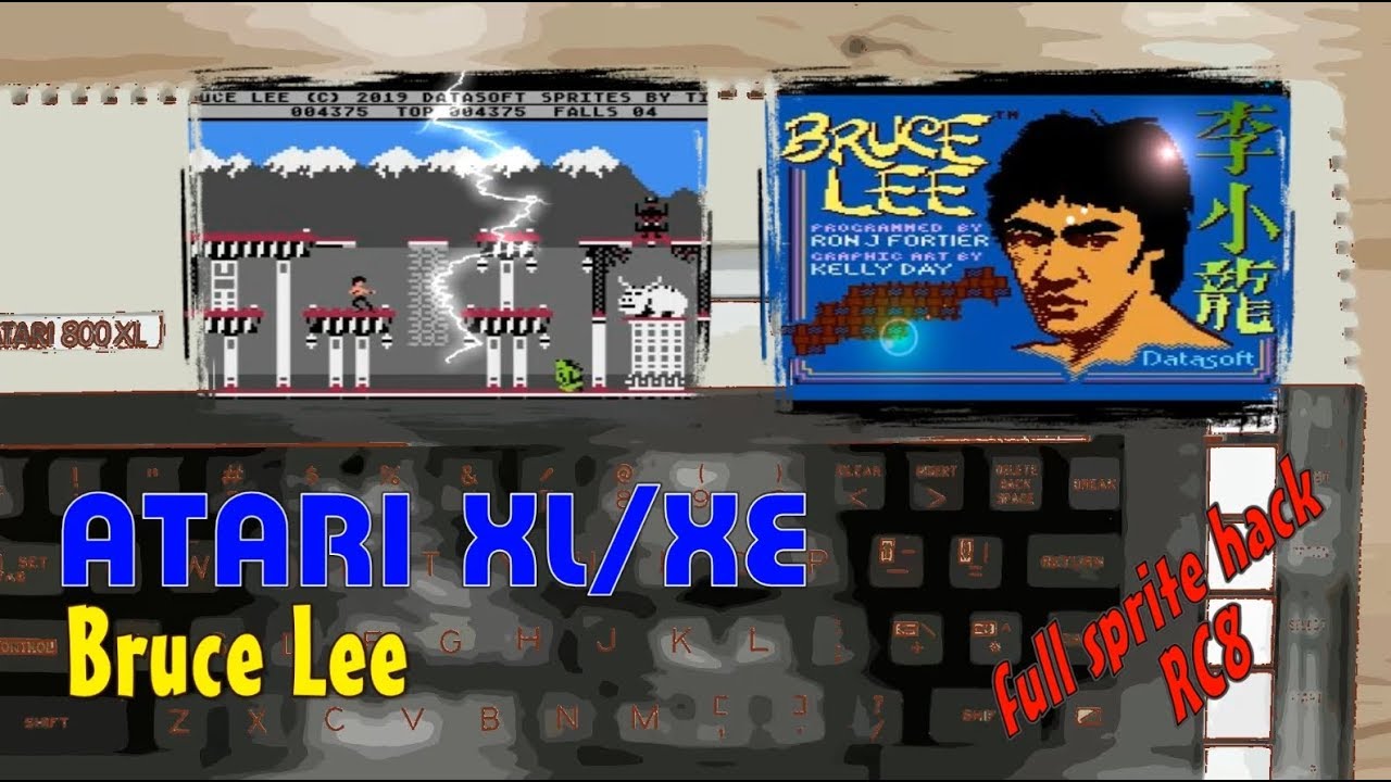 Atari XL/XE -=Bruce Lee=- full sprite hack - YouTube