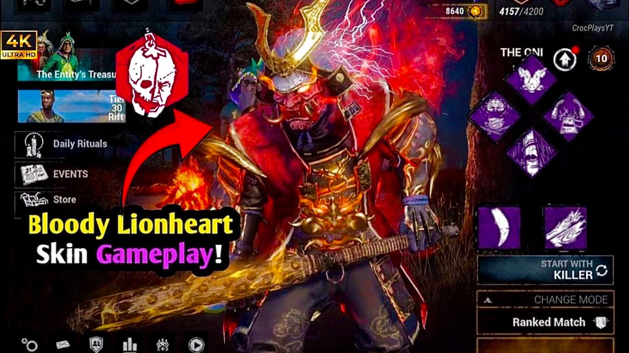 Bloody Lionheart-Oni Skin Gameplay! | Dead By Daylight Mobile # ...