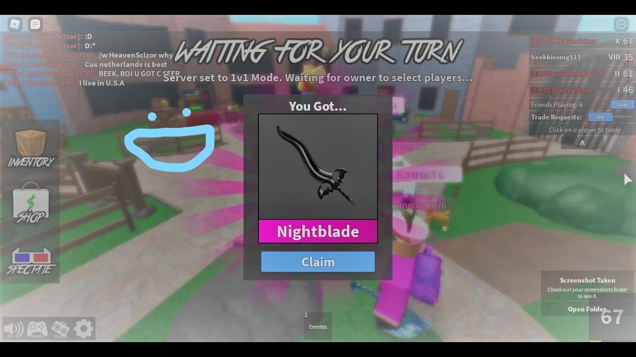 BORROWING NIGHTBLADE!!! Roblox MM2 | #Trusted #29 - YouTube