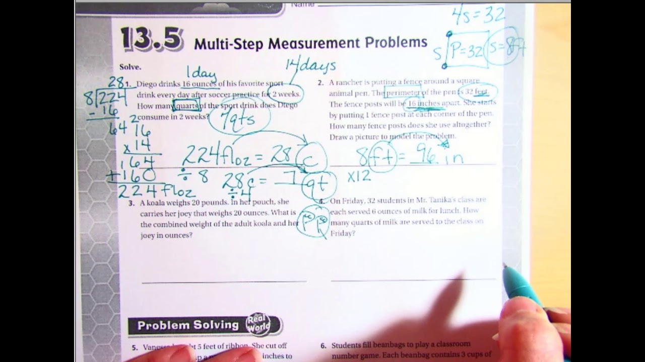 Lesson 13.5 Multi Step Measurement Problems 012621 - YouTube