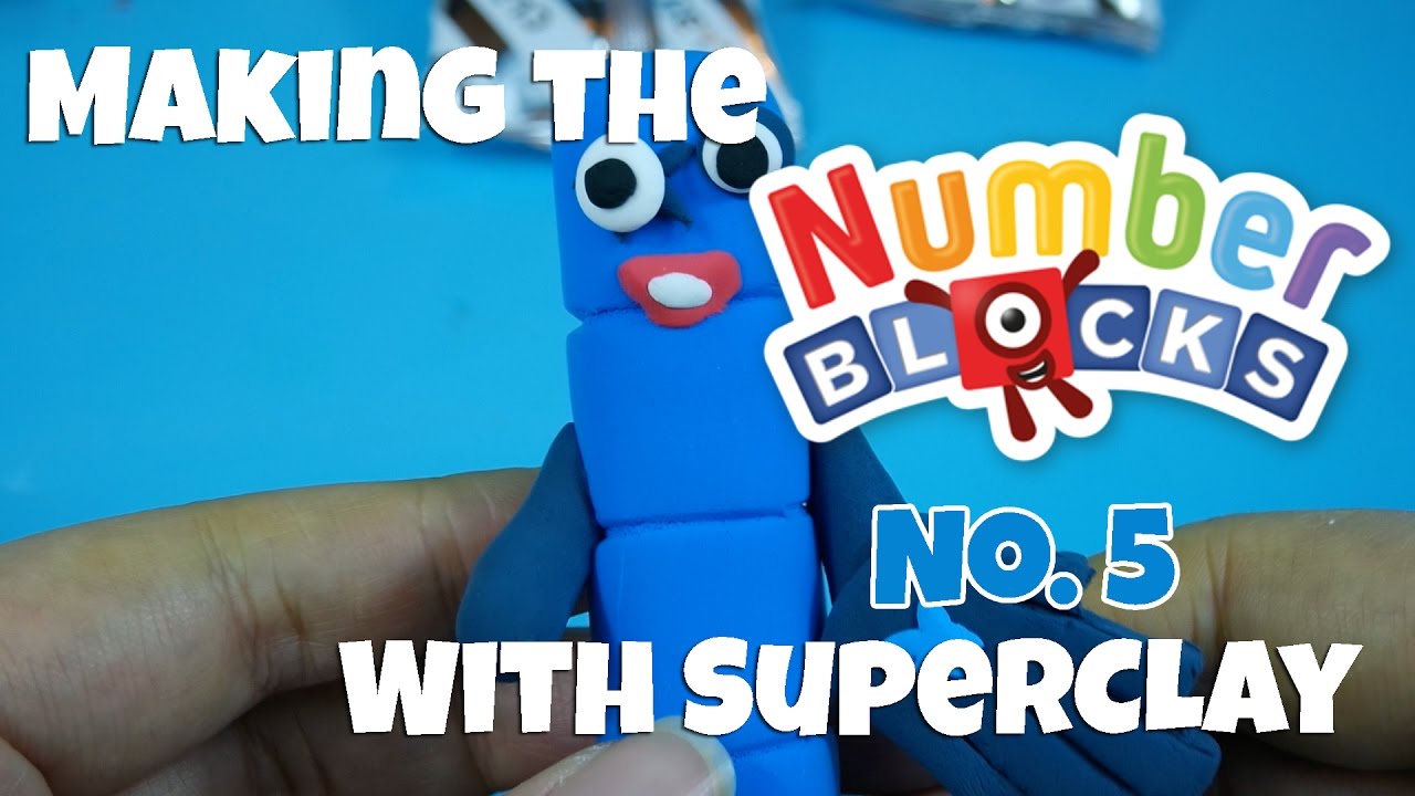 Making the Numberblocks Number 5 with Super Clay - YouTube