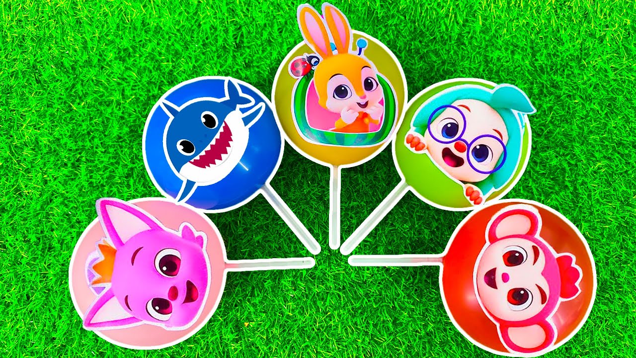 Some Lot's of BIG Candy Bar Candies Baby Shark Pinkfong Magic Lollipops ...