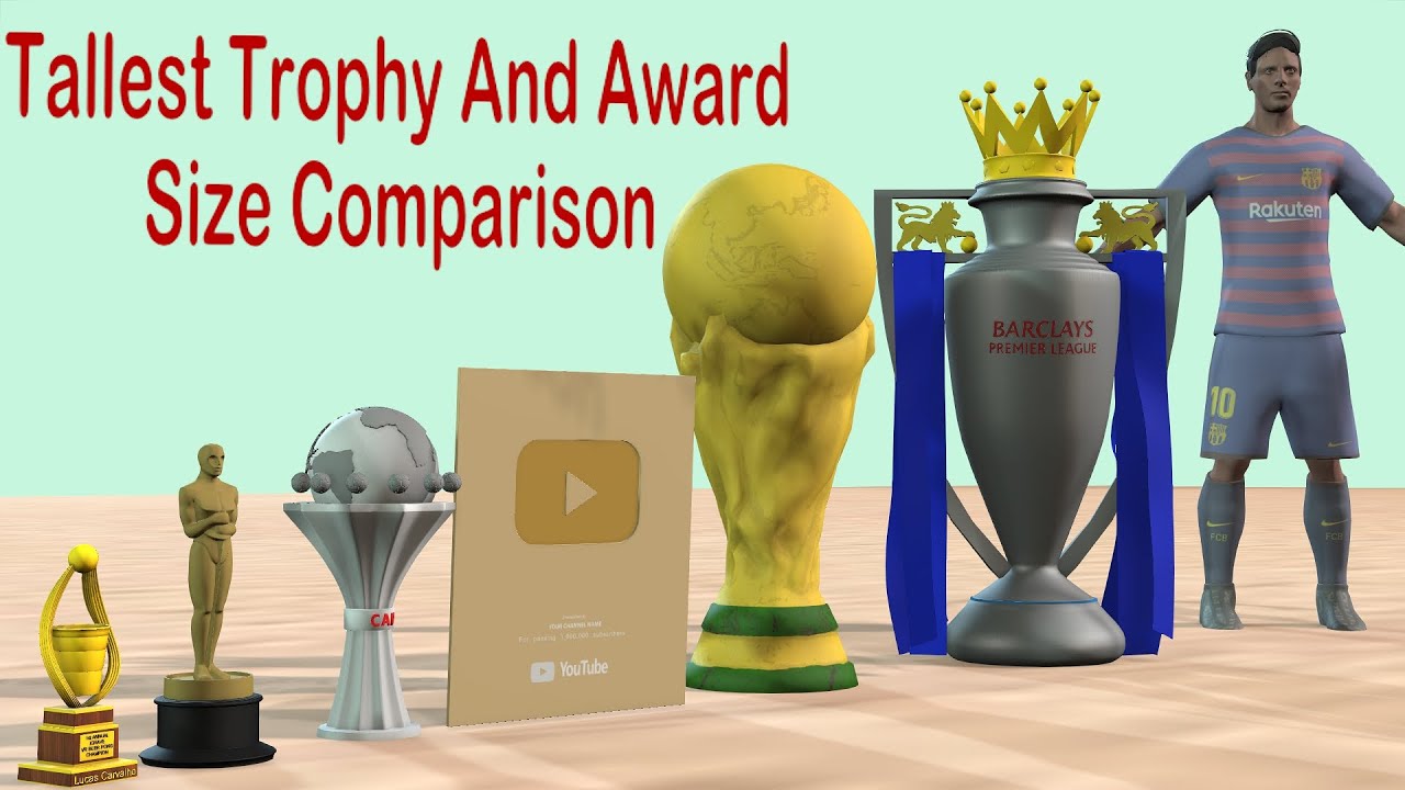 Tallest Trophy And Award Size Comparison | 3D Animation - YouTube