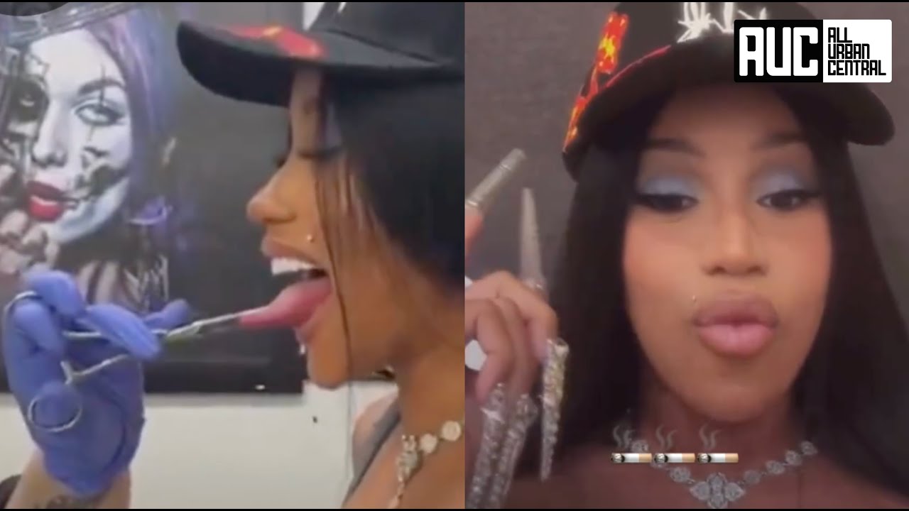 Cardi B Gets Her Tongue Pierced For Offset And Instantly Regrets It Youtube