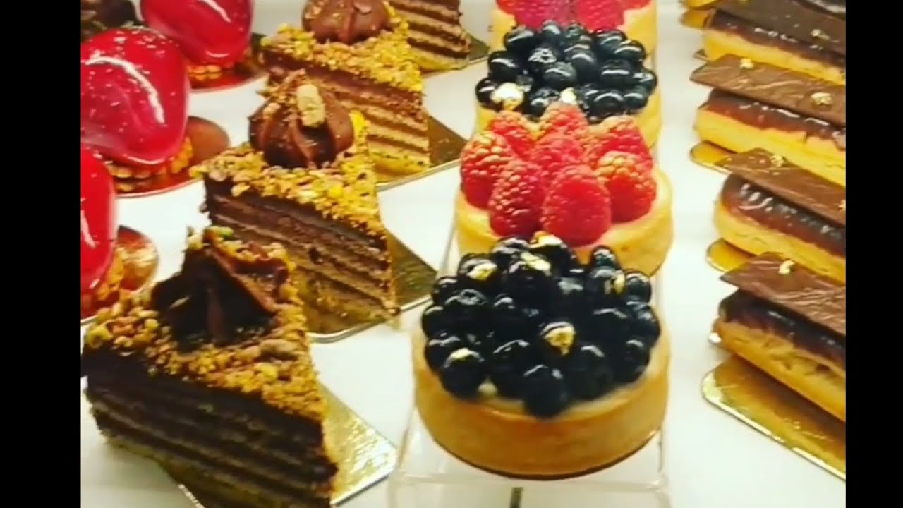 pastry chef creates amazing desserts, sweet display, display,chef ...