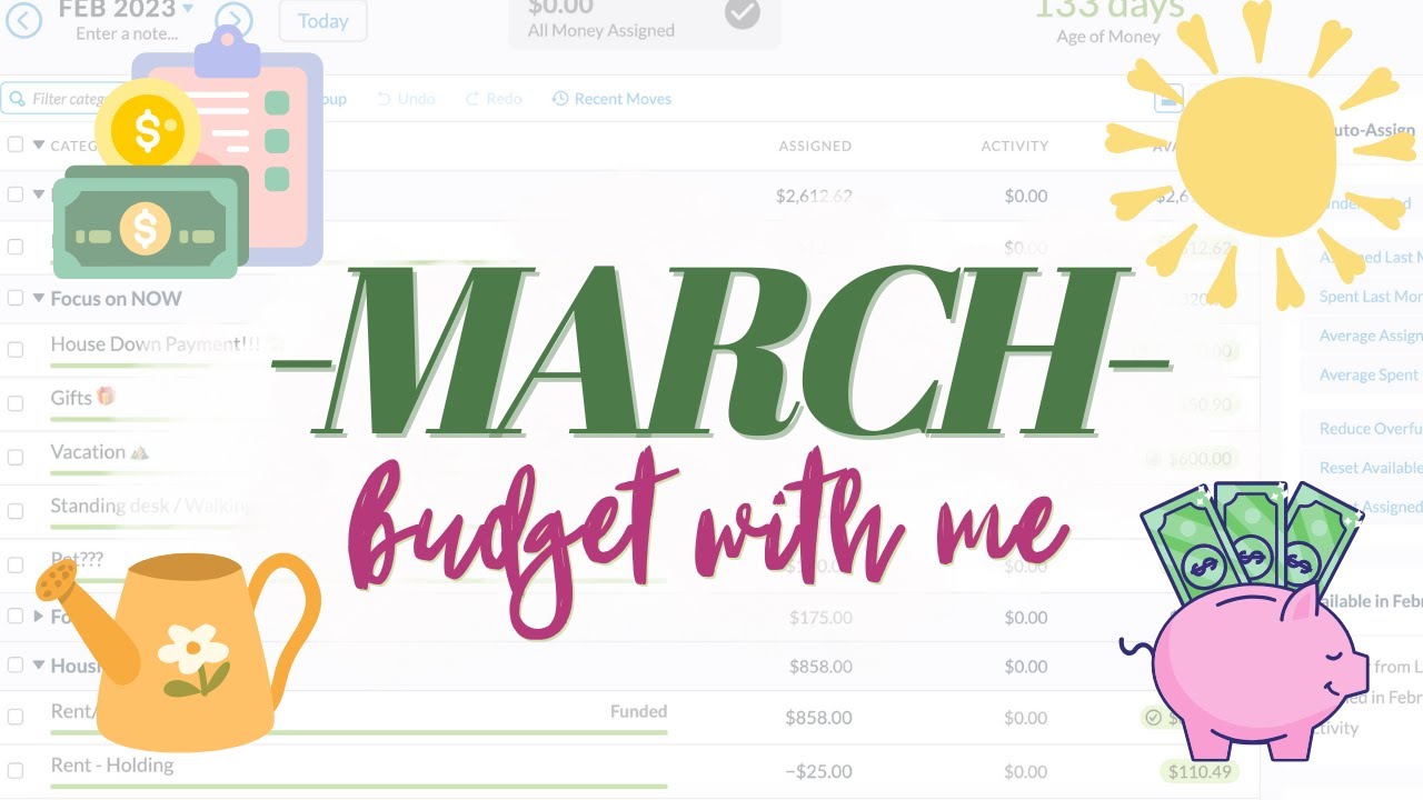 March 2025 budget with me: calm, cool, and collected | YNAB - YouTube